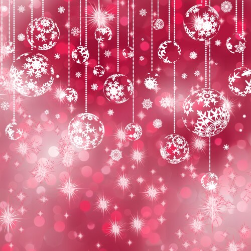 Background with purple christmas balls Royalty Free Vector
