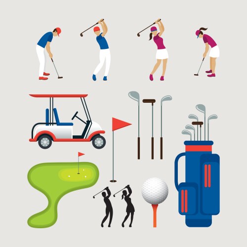 Golf infographics Royalty Free Vector Image - VectorStock