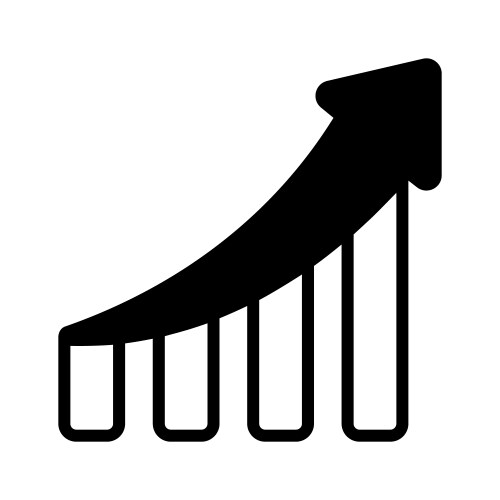 Growth chart Royalty Free Vector Image - VectorStock