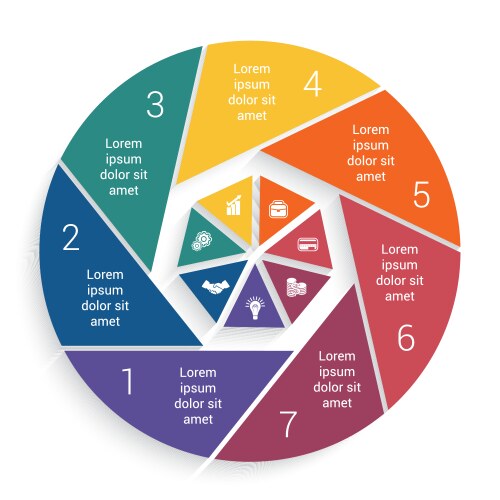 Pie Chart 7 Vector Images (over 820)