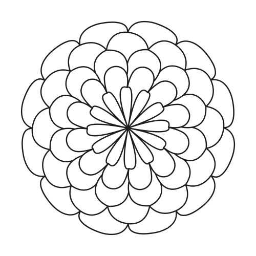 Geometric zenith mandala coloring book page Vector Image