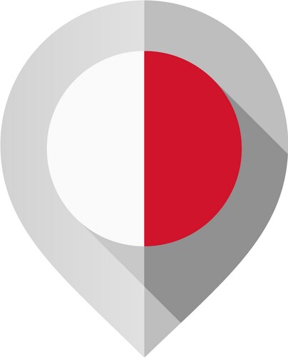 Marker with flag for map Royalty Free Vector Image