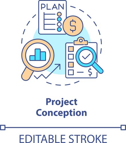 Project marketing concept icon Royalty Free Vector Image