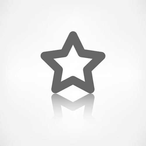 Flat linedstar favorite star icon browser Vector Image