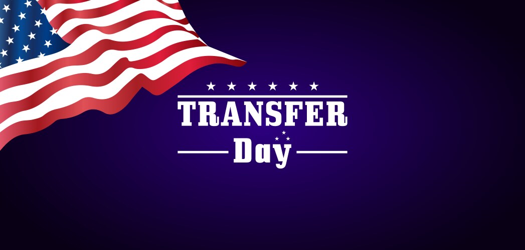 Transfer day a journey through stunning design Vector Image