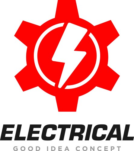 Electrical logo design Royalty Free Vector Image
