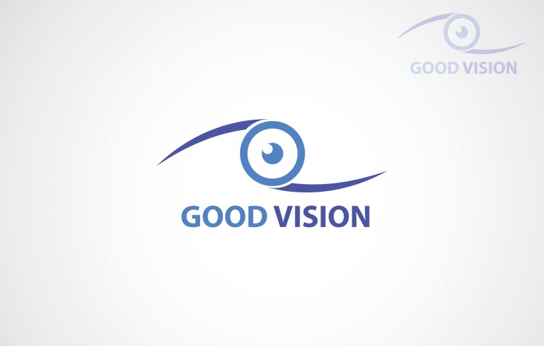 Vision test blue concept icon Royalty Free Vector Image