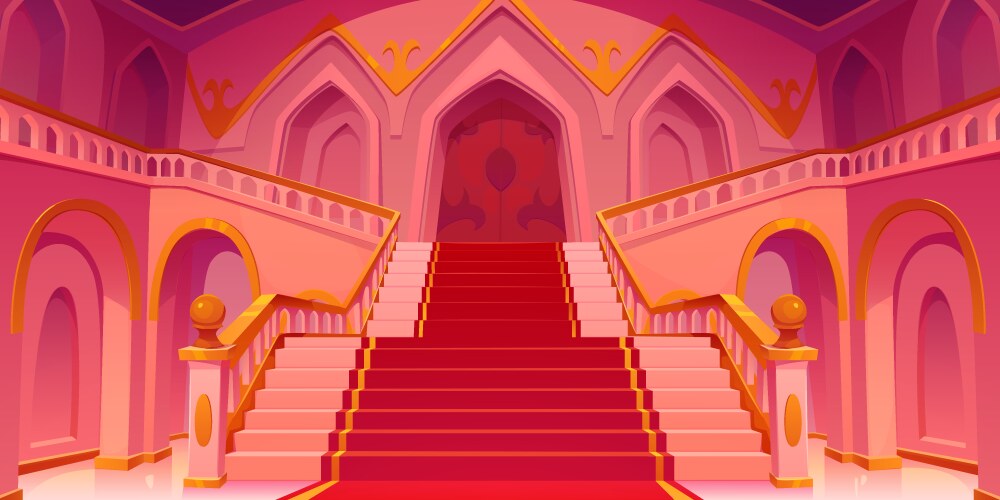 Castle hall and fireplace Royalty Free Vector Image