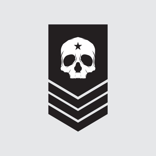 First sergeant 1sg soldier military rank insignia Vector Image