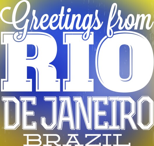 Rio de Janeiro Icons - Retro Style Royalty Free Vector Image