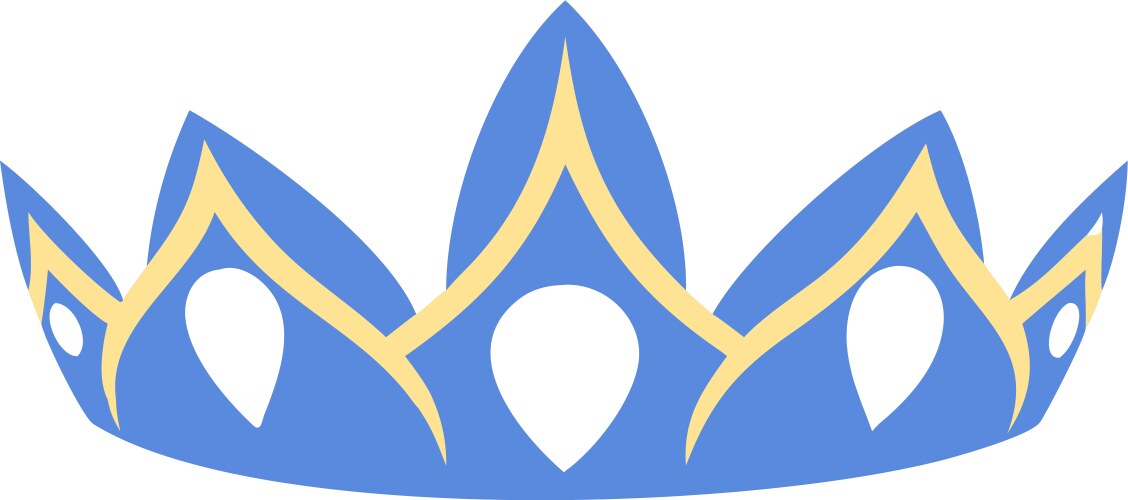 Bold Blue and Gold Regal Crown – Royalty-Free Vector | VectorStock