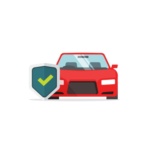 Car protection flat cartoon Royalty Free Vector Image