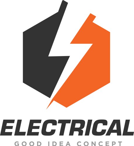 Electrical logo design Royalty Free Vector Image