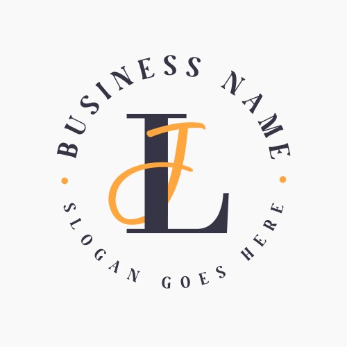 Lj logo design modern minimal elegant and luxury Vector Image