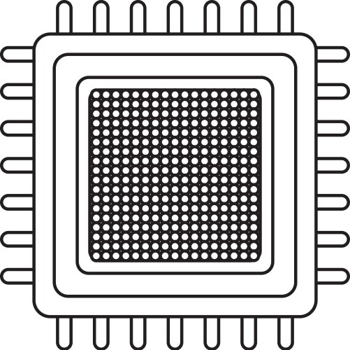 Microchip cartoon icon Royalty Free Vector Image