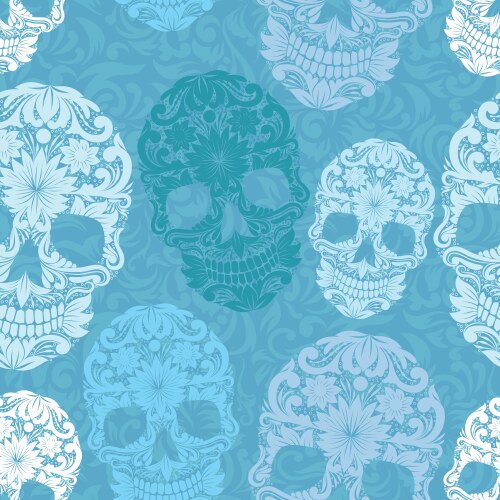 Brown skull pattern Royalty Free Vector Image - VectorStock