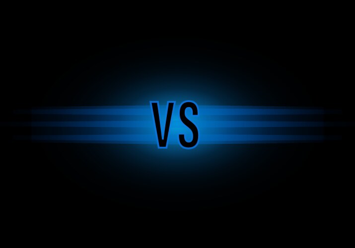 Versus screen design announcement of a two Vector Image