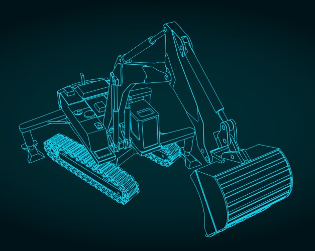 Excavator Royalty Free Vector Image - VectorStock