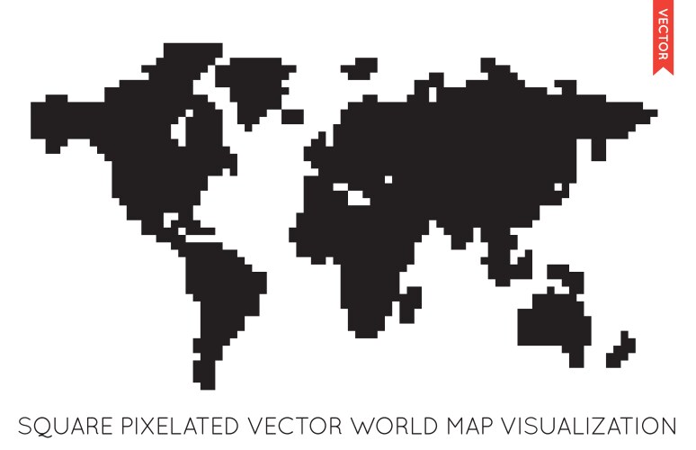 Flat world map infographic Royalty Free Vector Image