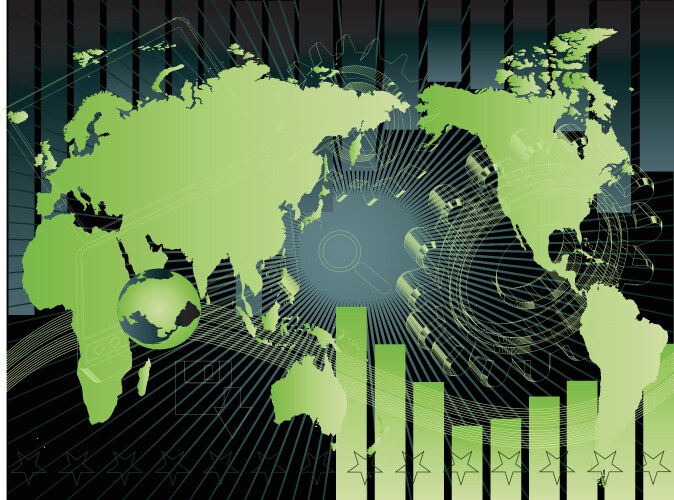 Global map Royalty Free Vector Image - VectorStock