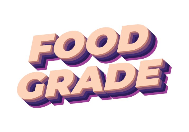 Food grade text effect in 3d style with good Vector Image