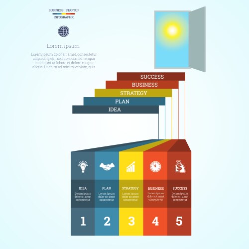 Steps progress banners Royalty Free Vector Image
