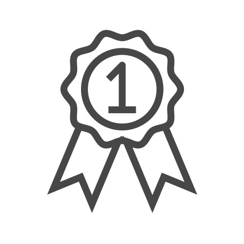 Quality badge line icon Royalty Free Vector Image