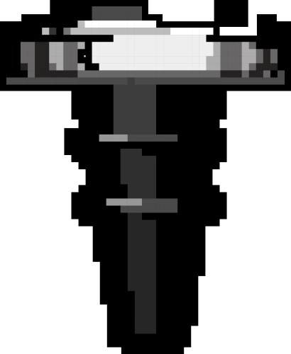 Empty glass container game pixel art Royalty Free Vector