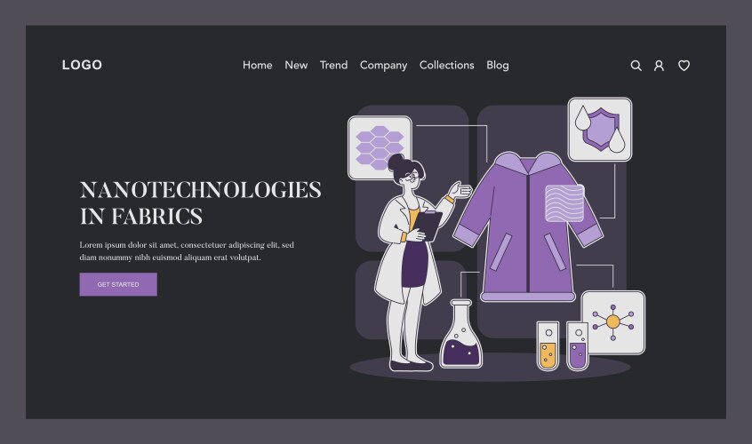 Fashion tech flat Royalty Free Vector Image - VectorStock