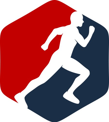 Run athletics silhouette Royalty Free Vector Image