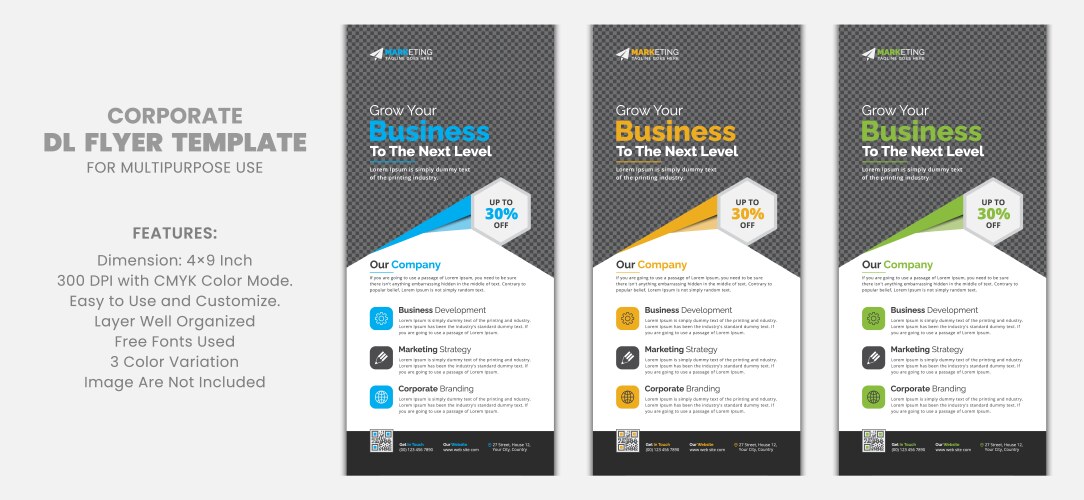 Creative corporate business trifold brochure Vector Image
