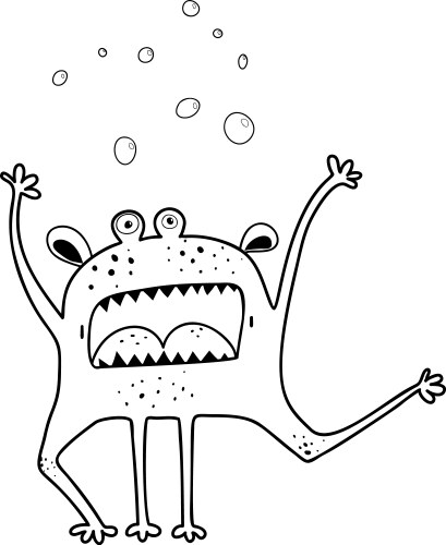 Monster Outline Vector Images (over 21,000)