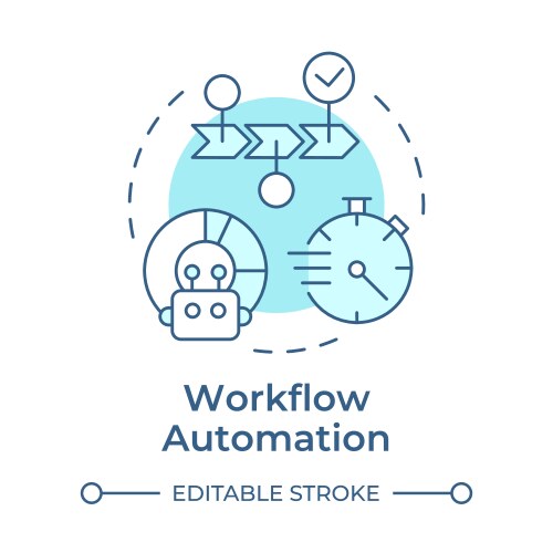 Bpm modeling soft blue concept icon Royalty Free Vector