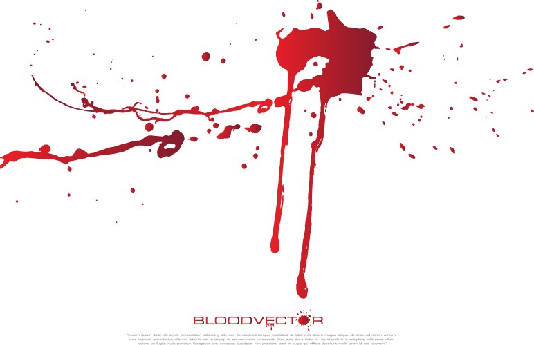 Blood splatter isolated design Royalty Free Vector Image