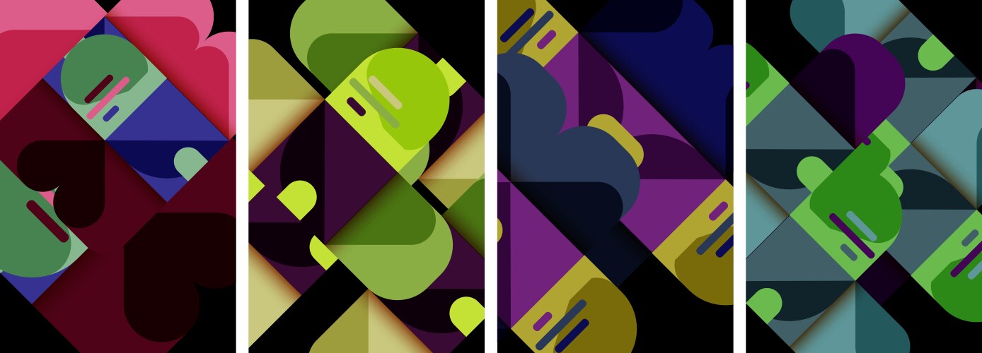 Balance movement geometric backgrounds poster Vector Image