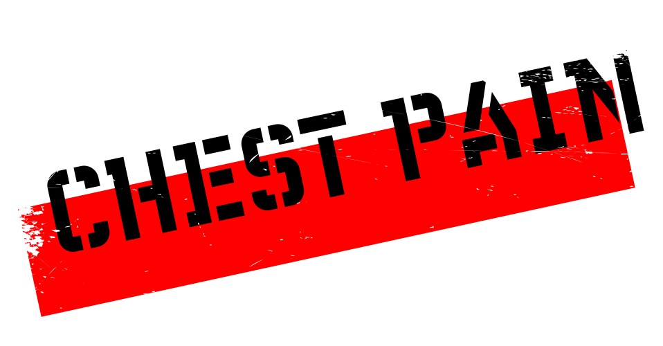 Chest pain rubber stamp Royalty Free Vector Image