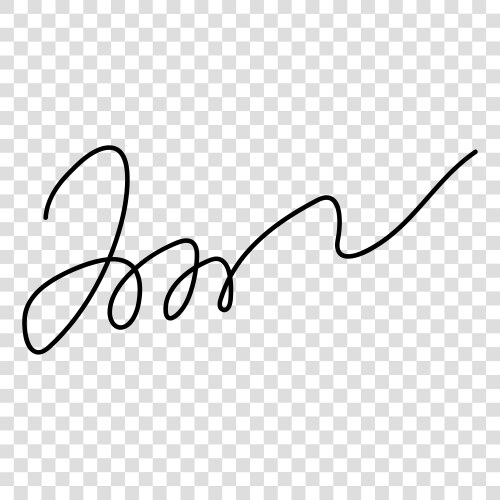 Fake hand written signature isolated Royalty Free Vector