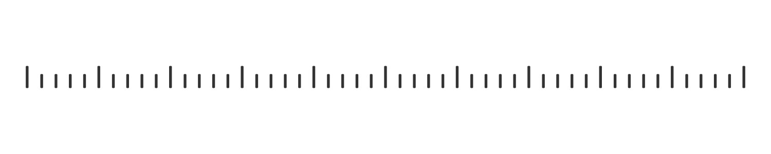 Horizontal scale template for measurement tool Vector Image