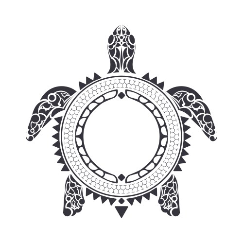 Decorative graphic turtle tribal totem animal Vector Image