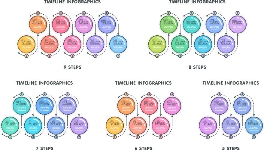 Infographic template for business modern timeline Vector Image