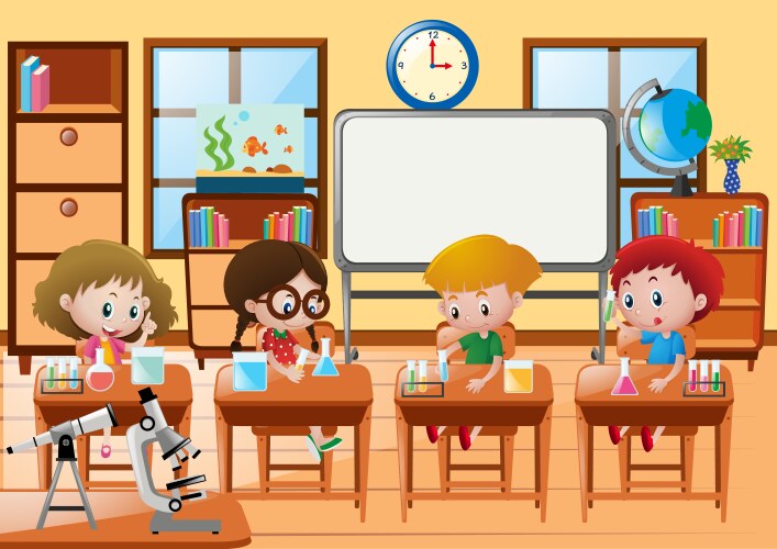 Cartoon students Royalty Free Vector Image - VectorStock