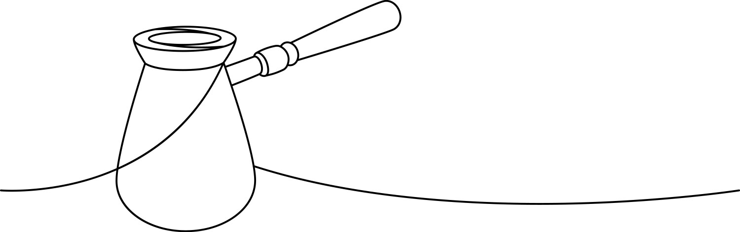 Traditional coffee pot one line continuous drawing