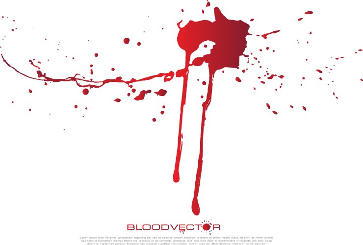 Abstract blood splatter isolated on white Vector Image