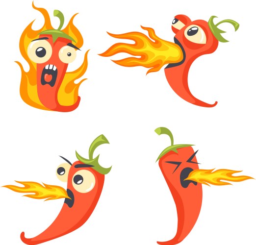 Very hot chilli pepper Royalty Free Vector Image