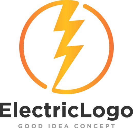 Electrical logo design Royalty Free Vector Image