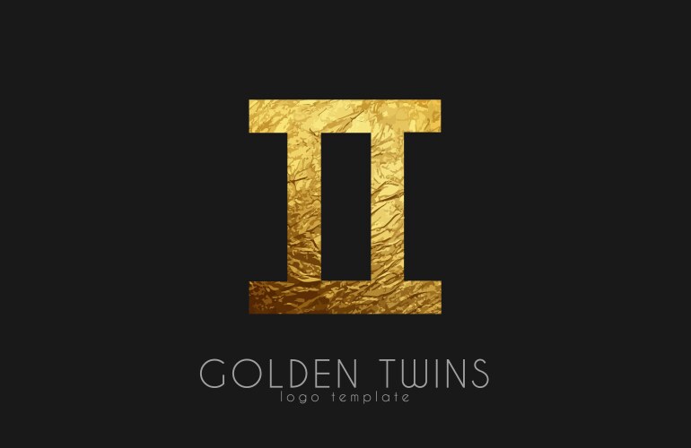 Golden bull zodiac sign Royalty Free Vector Image