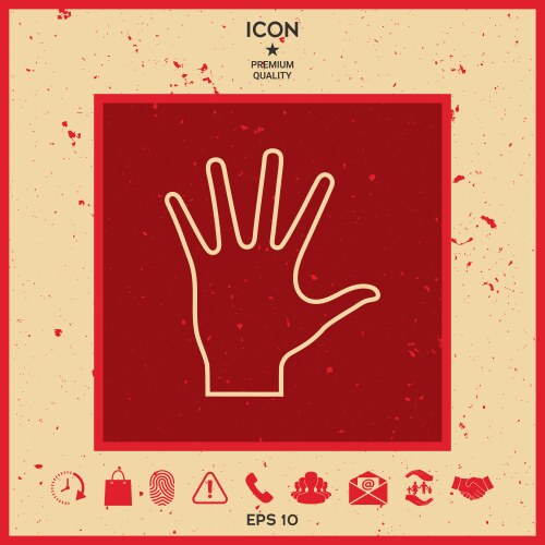 Helping hand - line icon Royalty Free Vector Image