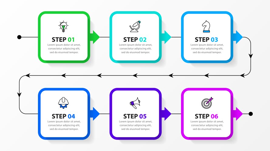 Horizontal wave infographic timeline web template Vector Image