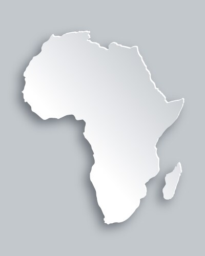 Smooth map of africa continent Royalty Free Vector Image