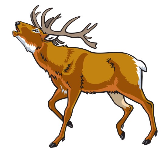 Deer in flat style image Royalty Free Vector Image